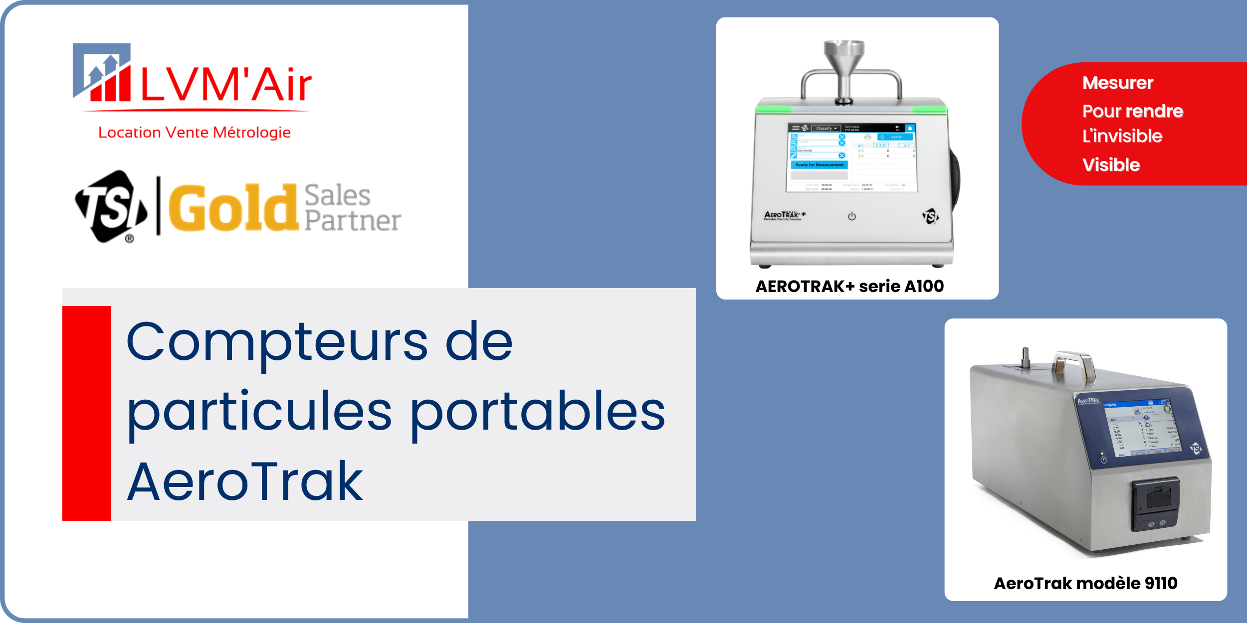 Compteurs de Particules Portables AeroTrak 9110 et série A100
